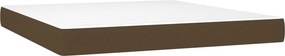 Box spring postel s matrací tmavě hnědá 160x200 cm textil 3142508