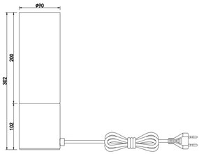 Globo 21000TB - Dotyková stolní lampa ANNIKA 1xE27/25W/230V pr. 9 cm černá