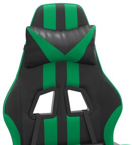 Petromila Herní židle černá a zelená umělá kůže