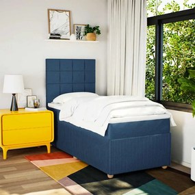 Box spring postel s matrací modrá 80x200 cm textil 3291889