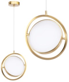 Toolight Toolight, závěsné LED svítidlo 26cm, 4000K, APP1791-CP, zlatá matná, OSW-06068