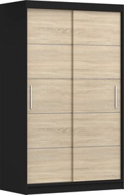 IDZ Šatní skříň NEOMI 06, 120 cm Barva dřeva: Černá + Sonoma