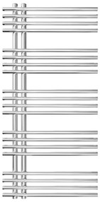Mario-Radiators Koupelnový žebříkový radiátor INOX 368W/230V 109x53 cm nerez/lesklý chrom 1.073.044226.P