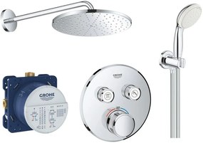 Set vanová baterie Grohe Grohtherm SmartControl 29119000, hlavová sprchá s ramenem Grohe Rainshower 26558000, 26406001