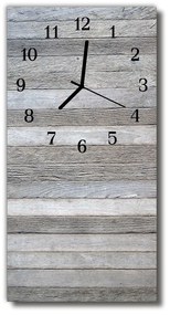 Skleněné hodiny vertikální Šedé dřevo