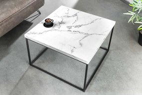 Designový konferenční stolek Haines 45 cm vzor bílý mramor