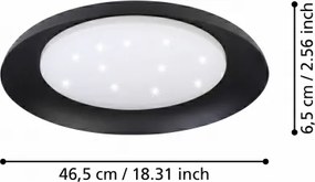Eglo 99703 - LED Stropní svítidlo PENJAMO LED/17,1W/230V černá