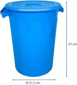 Denox INDUSTRIAL modrá / Odpadkový koš / 100 l / s víkem / PP plast