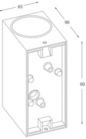 RED -Design Rendl-R12028- LED Venkovní nástěnné svítidlo KUBI 2xLED/3W/230V IP54