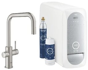 Grohe Blue Home - Dřezová baterie Connected, s chladícím zařízením a filtrací, supersteel 31543DC0