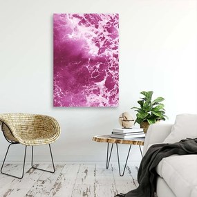 Obraz na plátně Abstrakce Růžová vlna - 60x90 cm