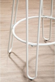 Bílá/v přírodní barvě barová stolička z jilmového dřeva (výška sedáku 75 cm) District – Premier Housewares