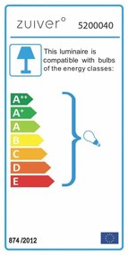 Bílá stolní lampa Zuiver Moody