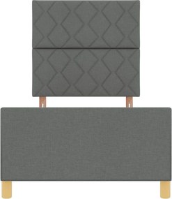 Rám postele s čelo Tmavě šedá 100 x 200 cm textil 3344782