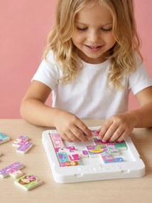 Sinsay - Puzzle se základní deskou a motivem princezen - fuchsiová