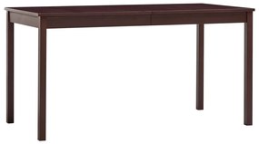 Jídelní stůl tmavě hnědý 140 x 70 x 73 cm borové dřevo,  283401