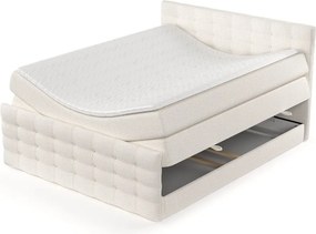 Krémová boxspring postel s úložným prostorem 160x200 cm Blend – Maison de Rêve