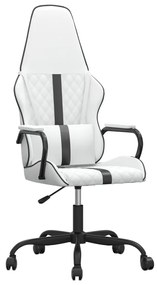 Masážní herní židle černá a bílá umělá kůže,  345566