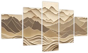 Obraz - 3D linie hor (125x70 cm)