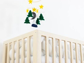 Benlemi Dětská postýlka KIPPY s nastavitelnou výškou roštu pro miminko Zvolte barvu: Tmavě šedá
