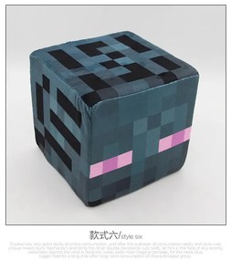 Minecraft plyšová kostka 10 cm, 20 cm, 30 cm Motiv: 10 x 10 cm, Velikost: Tmavě modrá