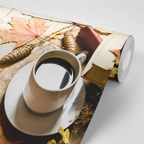 Samolepící fototapeta šálek kávy v podzimním nádechu