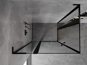 Mexen, Mexen Mist L Duo výklopný sprchový kout 105 x 95 cm, černý rám - 8A4L-105L-095P-70-70
