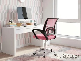 Dětská židle LORDANO - růžová síťovina