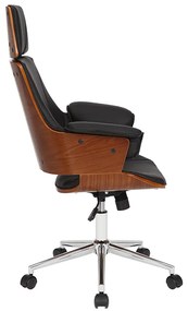Designová kancelářská židle Uriela ořech / černá