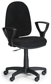 Pracovní židle Torino s područkami, černá