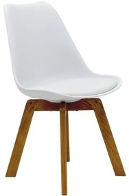 Bílá plastová jídelní židle Tenzo Cleo