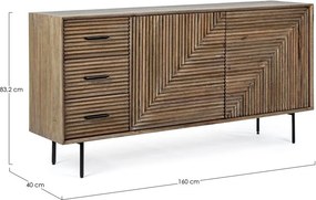 Komoda z mangového dřeva v přírodní barvě 160x83x40 cm Darsey – Bizzotto