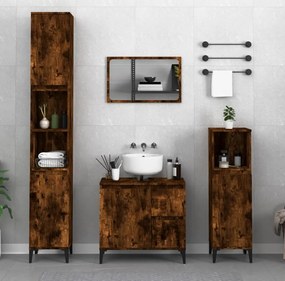 vidaXL Koupelnová skříňka 65 x 33 x 60 cm kompozitní dřevo [819829] Barva: kouřový dub
