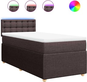Box spring postel s matrací tmavě hnědá 80x200 cm textil 3289600