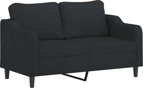 3dílná sedací souprava s poduškami černá textil 3201814
