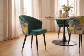 Designová židle Scarlet CLASSIQUE zelený samet
