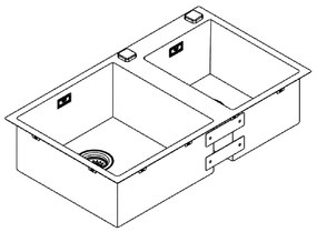 GROHE 31855SD0 - Kuchyňský dřez K700 860 × 500 mm nerez