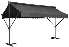 vidaXL Marketos Volně stojící markýza 400 x 300 cm antracitová