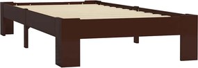 Rám postele tmavě hnědý masivní borovice 90 x 200 cm 283298