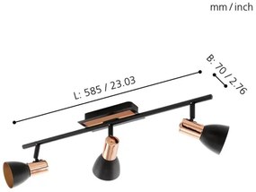Eglo 94586 - LED bodové svítidlo BARNHAM 3xGU10/3,3W/230V