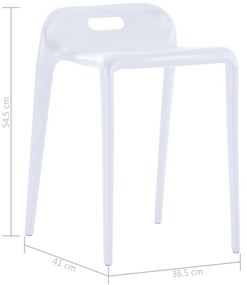 Petromila Stohovatelné stoličky 4 ks bílé plast