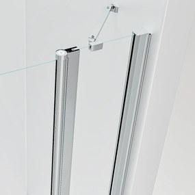 Sprchová zástěna 100x80, obdélníková, čirá, chrom (75+30/65+20) - ALFA LINE DUE
