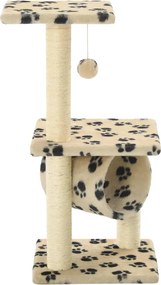 Škrabadlo pro kočky sisalové sloupky 65 cm béžové s potiskem 170549