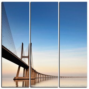 Obraz na plátně - Most Vasco da Gama - čtverec 3245B (105x105 cm)