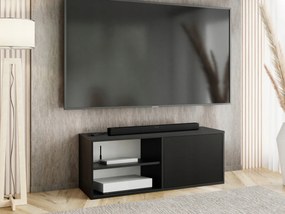 TV skříňka EDI 2 černý otevřená TV skříňka s policí