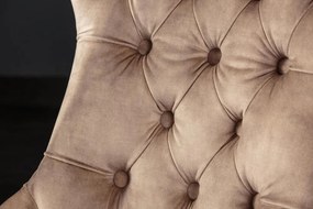 Designová židle Queen samet kávová