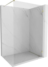 Mexen Lunar sprchová stěna pravá 80 x 200 cm, 8mm čiré sklo, zlatá lesklá, 830-080-000-50-00-P