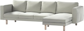 Potah na pohovku IKEA Norsborg 4-místná se šezlongem barva zelená látka sametová