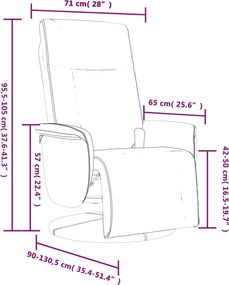 vidaXL Masážní polohovací křeslo s podnožkou umělá kůže [356516] Barva: Černá