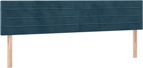 Box spring postel s matrací tmavě modrá 200x200 cm samet 3131043